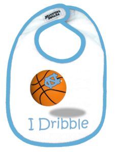 future tailgater north carolina unc tar heels i dribble 2 ply baby bib