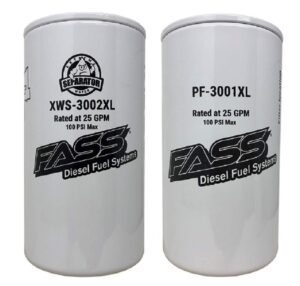 fass titanium series fuel filter combo package xws-3002xl / pf-3001xl replaces ff-3003