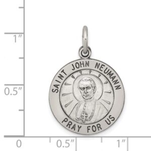 Sterling Silver Antiqued Saint John Neumann Medal 25mm 20mm style QC5745