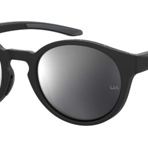 Under Armour Men's Male Sunglass Style UA 0006/S Round, Matte Black Silver/Silver Mirrored, 52mm, 22mm