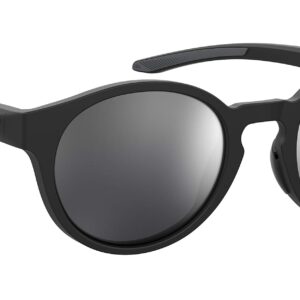 Under Armour Men's Male Sunglass Style UA 0006/S Round, Matte Black Silver/Silver Mirrored, 52mm, 22mm