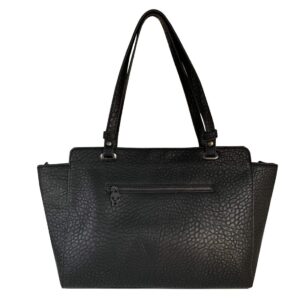 FiveloveTwo Women Skull Handbag Purse Gothic Top-handle Shoulder Bag PU Rivet Tote Satchel Black