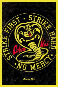 poster stop online cobra kai - tv show poster (emblem/logo) (size: 24" x 36")