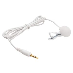 saramonic white 3.5mm lavalier with 4.1’ (1.25m) cable for wireless systems, portable recorders, cameras, blink 500, blink 500 pro and more (sr-m1w)