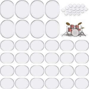 48 pieces drum dampeners gel pads silicone drum silencers soft drum dampening gel pads drum mute pads for drums tone control (transparent)