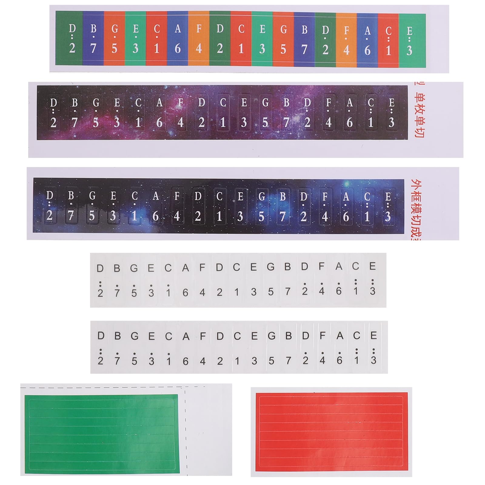 5 Sets Kalimba Note Stickers Thumb Piano Note Sticker 17 Keys Finger Instrument Training Note Decoration Sign for Starter Beginner (Random Style)