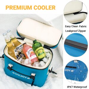 #WEJOY Insulated Camping Cooler Bag,12 Can,2 Days Ice Life, Portable Waterproof Camp Coolers Lunch Bag with Leakproof Zipper for Outdoor Beach, Picnic, Hiking, Fishing, Traveling,BBQ