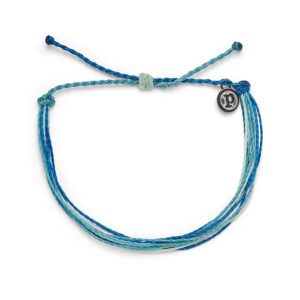 pura vida original deep dive bracelet - 100% waterproof, adjustable band - plated brand charm