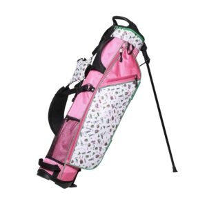 glove it sunday golf bag for women - super lightweight golf bag with stand, 4-way divider, 3 easy-access pockets, convenient & accessible (nine & wine)