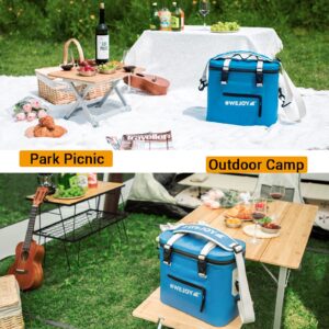 #WEJOY Insulated Camping Cooler Bag,12 Can,2 Days Ice Life, Portable Waterproof Camp Coolers Lunch Bag with Leakproof Zipper for Outdoor Beach, Picnic, Hiking, Fishing, Traveling,BBQ