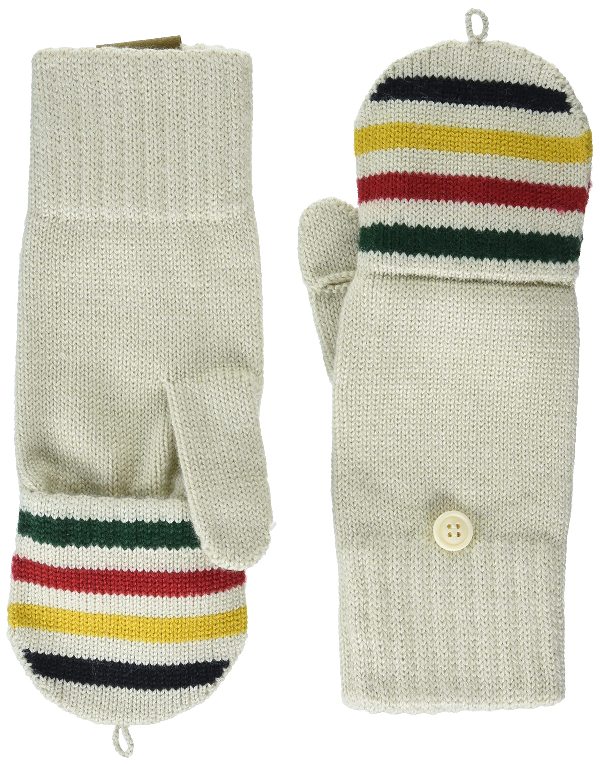 Pendleton Convertible Fingerless Mittens, Glacier Stripe, L/XL