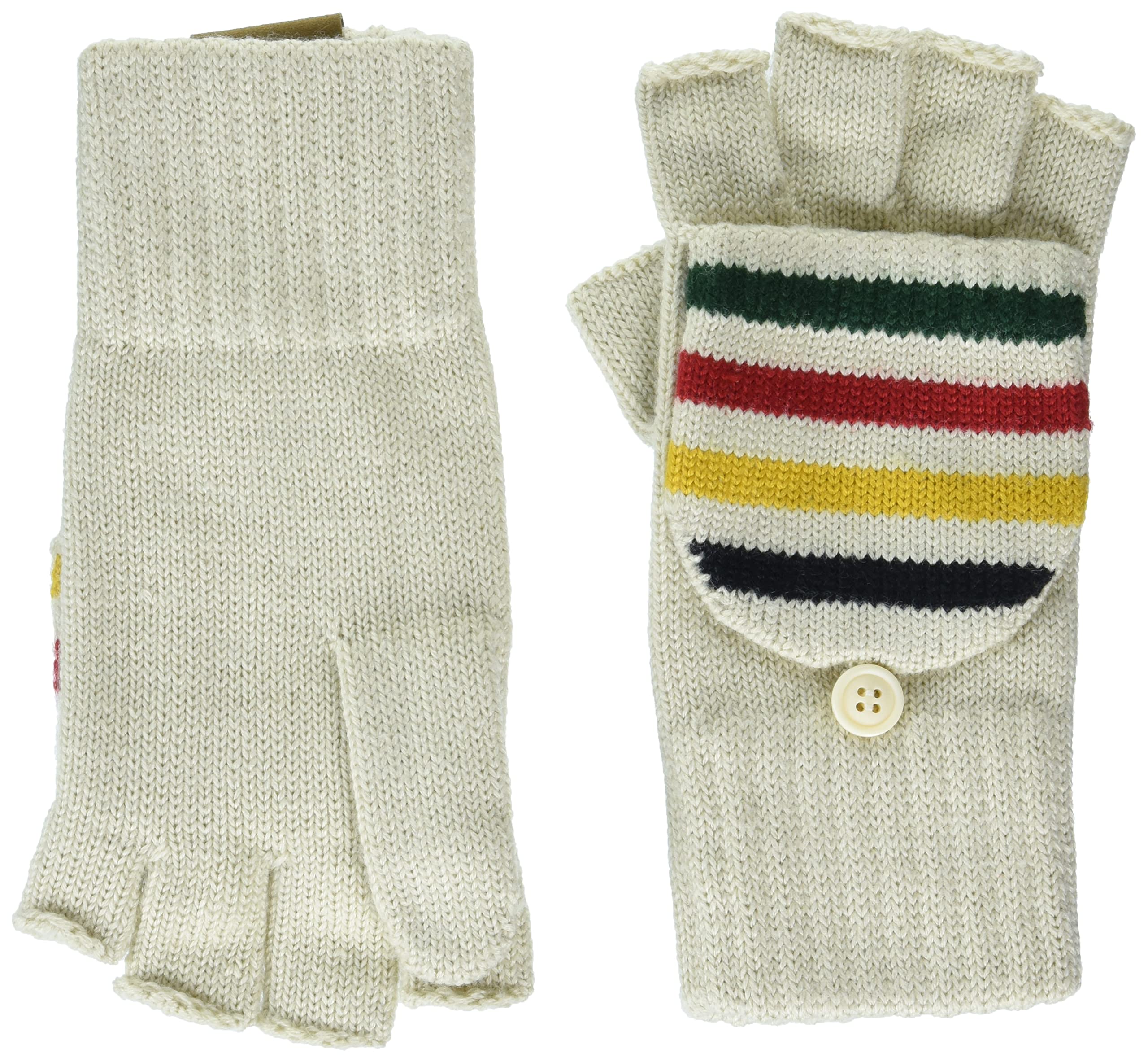 Pendleton Convertible Fingerless Mittens, Glacier Stripe, L/XL