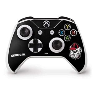 skinit decal gaming skin compatible with xbox one s controller - officially licensed college georgia bulldogs mascot design