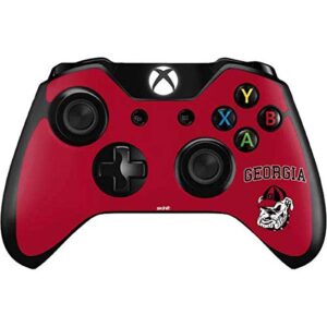 skinit decal gaming skin compatible with xbox one controller - officially licensed college georgia bulldogs design