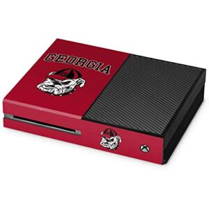 skinit decal gaming skin compatible with xbox one console - officially licensed college georgia bulldogs design