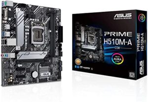 asus prime h510m-a/csm lga1200 (intel® 11th/10thgen) micro-atx commercial motherboard (pcie 4.0, m.2 nvme ssd,1g lan, usb 3.2 gen 1, dp/hdmi/d-sub, spi-tpm header, acce)