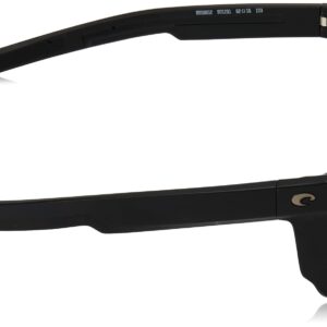 Costa Del Mar Man Sunglasses, Matte Black Frame Blue Mirror Lenses - 62MM