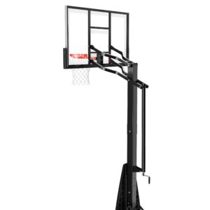 The Ultimate Hybrid, 54" Glass, Alum Trim, 3 Piece 4" Pole, Screw Jack Lift, Arena Slam Rim, Board Pad- Hybrid