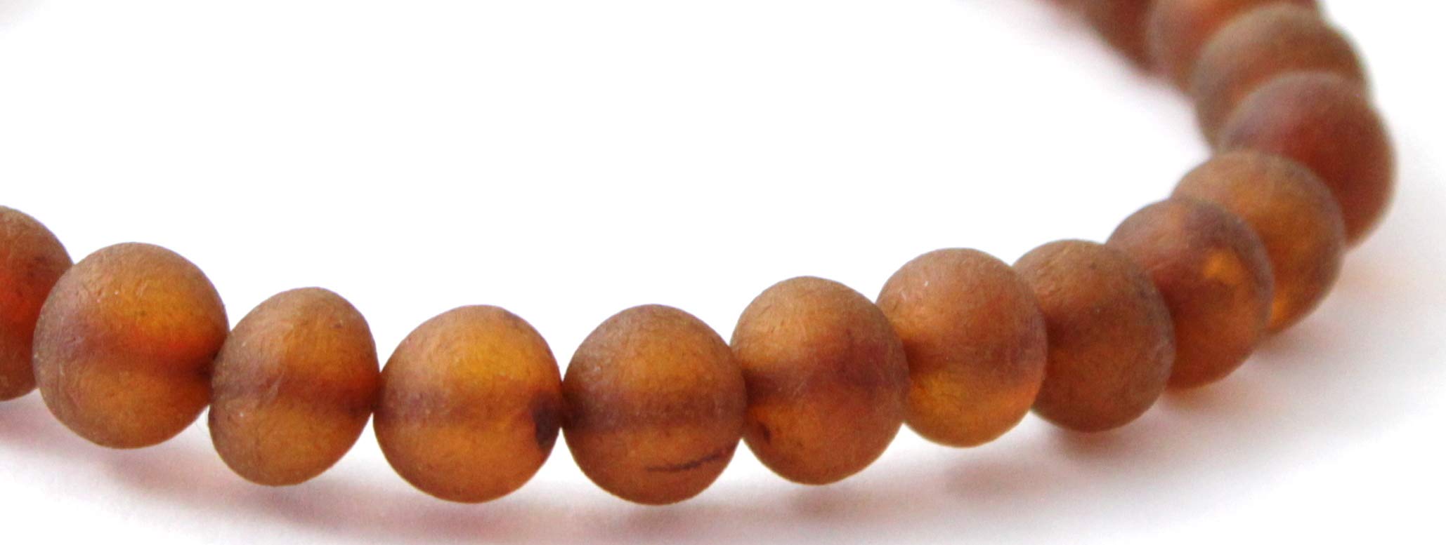 TipTopEco Baltic Amber Adult Stretch Bracelet - 7 Inches (18 cm) Long - Unpolished Honey Beads (Cognac, 7.9 inches)