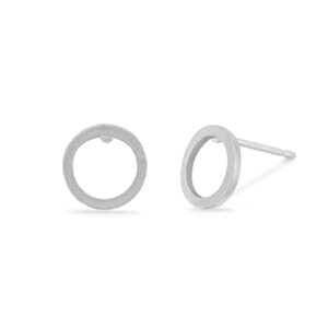 boma jewelry sterling silver open circle stud earrings