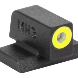 MEPROLIGHT MEPRO Hyper-Bright Fixed tritium Day and Night Front Sight for S&W M&P Green tritium dot and Extra Bright Phosphorescent Yellow Colored Front Ring