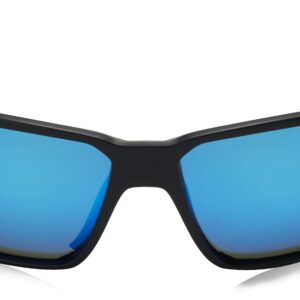 Costa Del Mar Man Sunglasses Matte Black Frame - Blue Mirror Lenses, 60MM