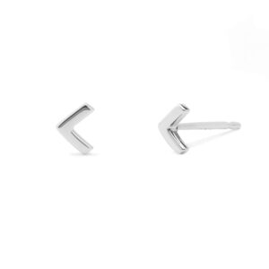 boma jewelry sterling silver "v" chevron stud earrings