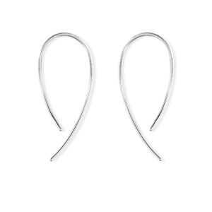 boma jewelry sterling silver wire loop pull through threader hoop earrings