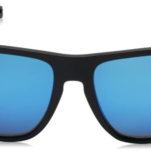 Costa Del Mar Mens Spearo XL Fishing and Watersports Square Sunglasses, Matte Black/Blue Mirrored Polarized-580G, 59 mm