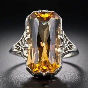 xinqi citrine hollow carved ring cz natural citrine white gold plated 925 silver ring (7)