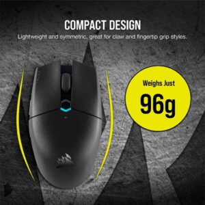 Corsair Katar Pro Wireless, Lightweight FPS/MOBA Gaming Mouse with Slipstream Technology, Compact Symmetric Shape, 10,000 DPI - Black (Renewed)