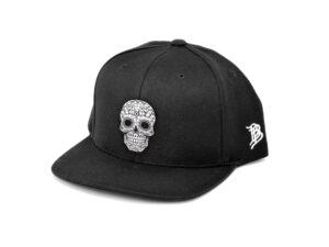 branded bills sugar skull classic snapback, black(osfa)