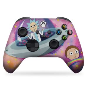 dreamcontroller schwifty ricky & morty custom x-box controller wireless compatible with x-box one/x-box series x/s proudly customized in usa with permanent hydro-dip printing (not just a skin)