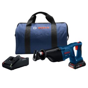 bosch power tools reciprocating saw kit - crs180-b15 18v d-handle saw w/ (1) 4.0 ah core battery (refurbished) (renewed)