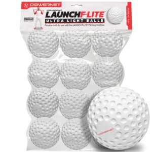 powernet corbin carroll launch f-lite ultra light dimpled practice balls for pitching machine | one dozen