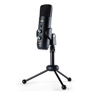 marantz professional mpm-4000u podcast mic - usb condenser microphone with mixer and headphone output for podcasting, live streaming, youtube projects