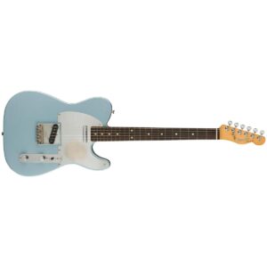 fender chrissie hynde telecaster electric guitar, with 2-year warranty, ice blue metallic, rosewood fingerboard