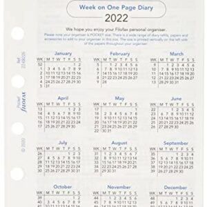 Filofax Pocket week per page English 2022 diary