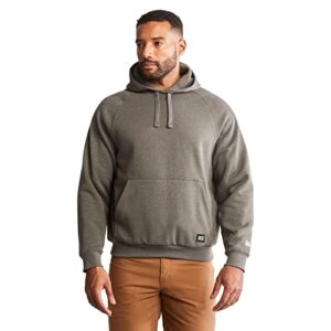 timberland pro men's standard honcho sport double duty pullover hooded sweatshirt, dark charcoal heather-white, m