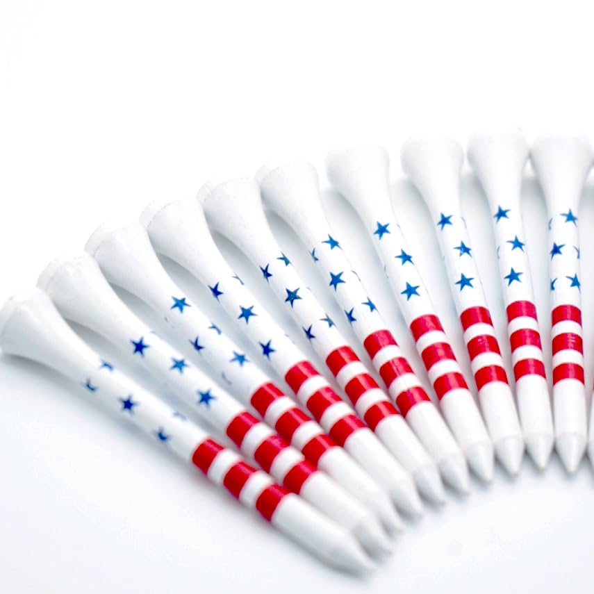 USA Golf Tees - American Pride Design, Flag and Patriotic (2 and 3/4 inches, 50)