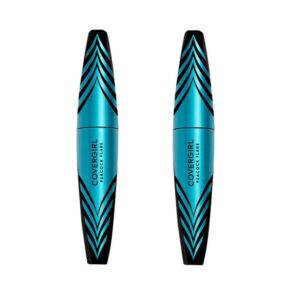 pack of 2 covergirl peacock flare mascara, intense black 7902