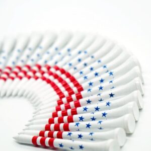 USA Golf Tees - American Pride Design, Flag and Patriotic (2 and 3/4 inches, 50)