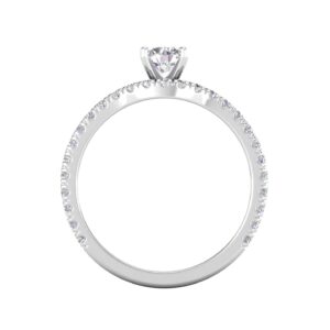 1.00 Carat TW Diamond Solitaire Bridal Set Engagement Rings in 10k White Gold (H-I, I2)