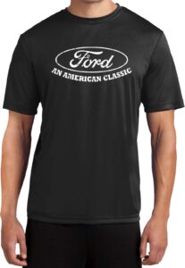 ford t-shirt american classic moisture wicking tee (2xl, black)