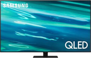 samsung 55-inch class qled 4k uhd q80a series direct full array quantum hdr 12x, 6 - 2.2.2ch 60w speakers, object tracking sound, smart tv with alexa built-in (qn55q80aafxza, 2021 model)