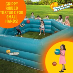 Gaga Ball Xtreme 6 Pack - 8.5 Inch Animal Playground Balls w Air Pump - Durable Rubber Balls for Kickball, Dodge Ball, Handball, Four Square, Camp, Kids Party Games - Great for Outside Summer Play