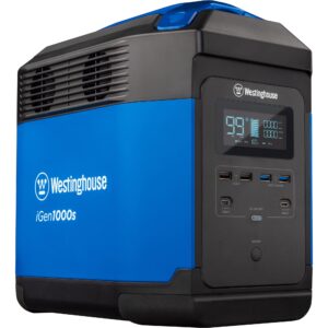 westinghouse 1008wh 3000 peak watt quick charge portable power station and solar generator, pure sine wave ac outlet, backup lithium battery for camping, home, travel (solar panel not included)