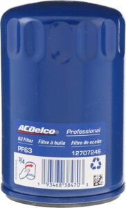 acdelco gm original equipment pf63 engine oil filter