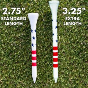 USA Golf Tees - American Pride Design, Flag and Patriotic (2 and 3/4 inches, 50)