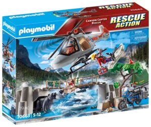 playmobil canyon copter rescue